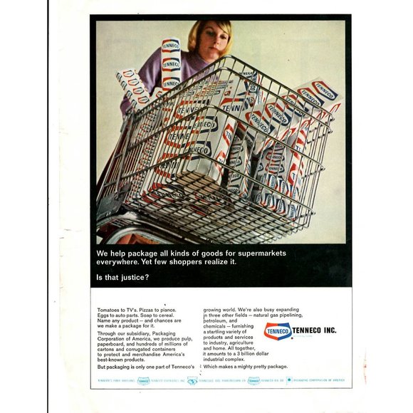 Tenneco | Other | Tenneco Oil Advertising Print Ad Packaging 967 ...